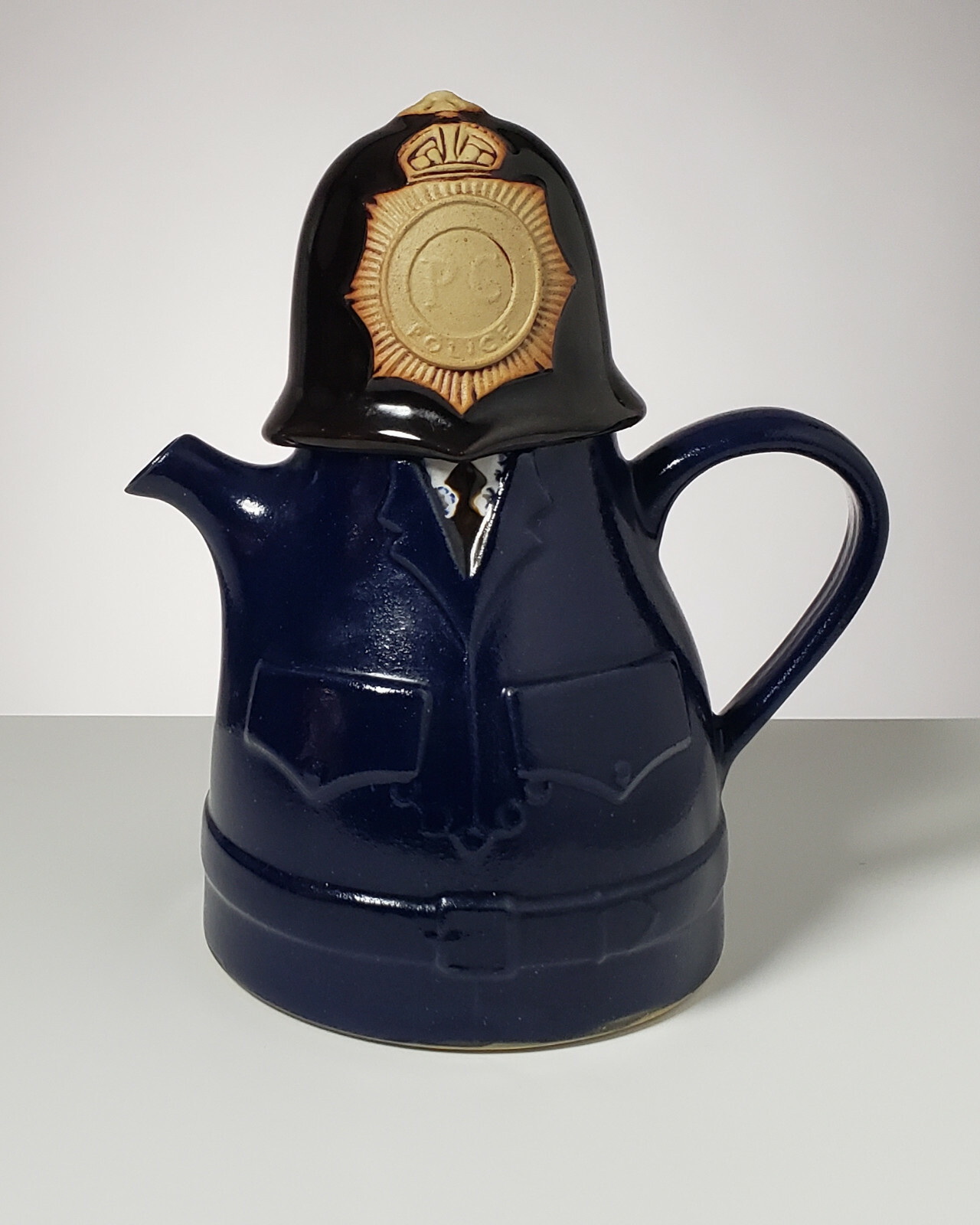 J & G Morten Police Constable Bobby Teapot Handmade Stoneware Made in ...
