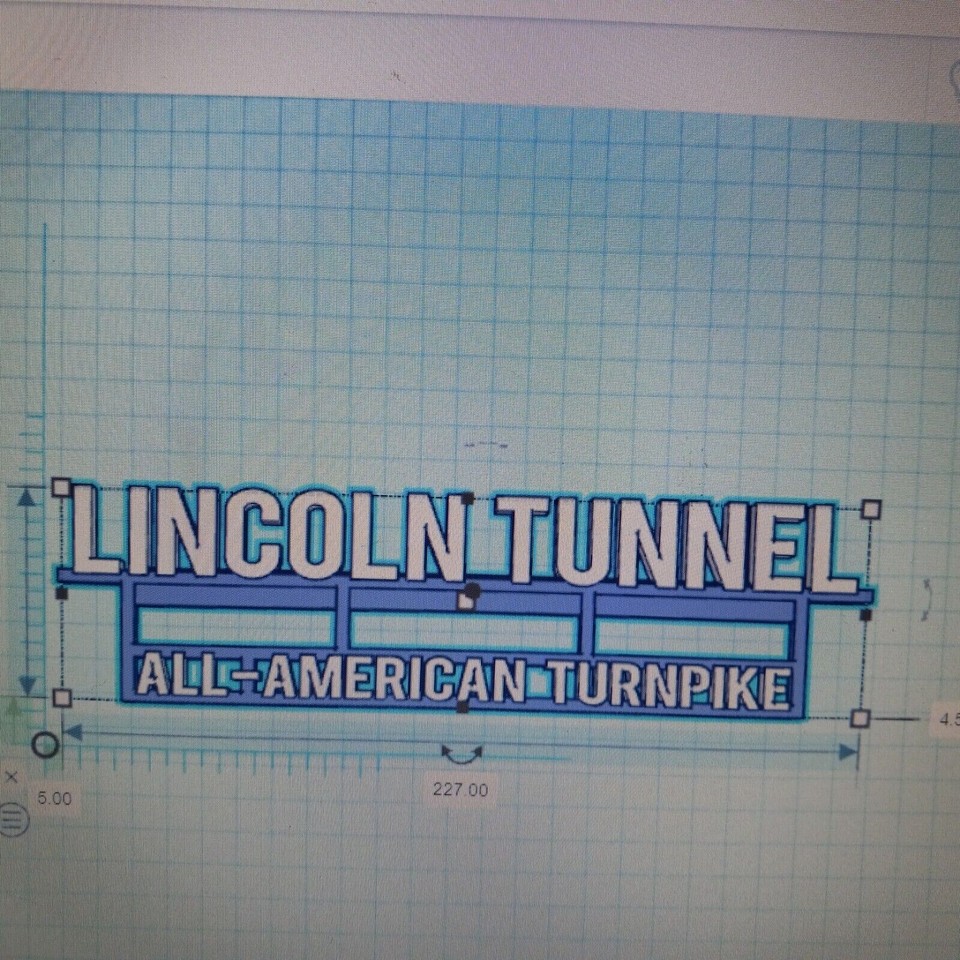 CUSTOM O SCALE LINCOLN TUNNEL SIGN, OR CUSTOM WORDED TEXT HIGHWAY SIGN ...