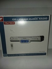 Trutech KC308S SpaceSaving Kitchen CD FM AM Clock Radio Under Cabinet ...