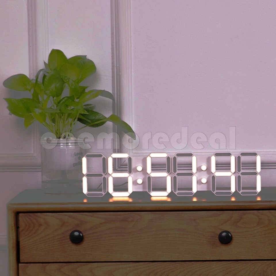 4-Digit/6-Digit 3D LED Clock Wifi Clock Perpetual Calendar Electronic ...