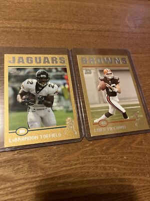 2004 Topps GOLD SP /499 Luke McCown #368 & LaBrandon Toefield #82 Cards ...