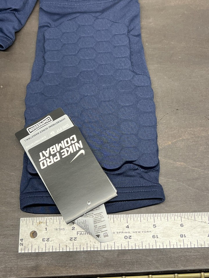 Pair (2) Nike Pro Compression Navy Blue Men’s XL Padded Knee Elbow ...