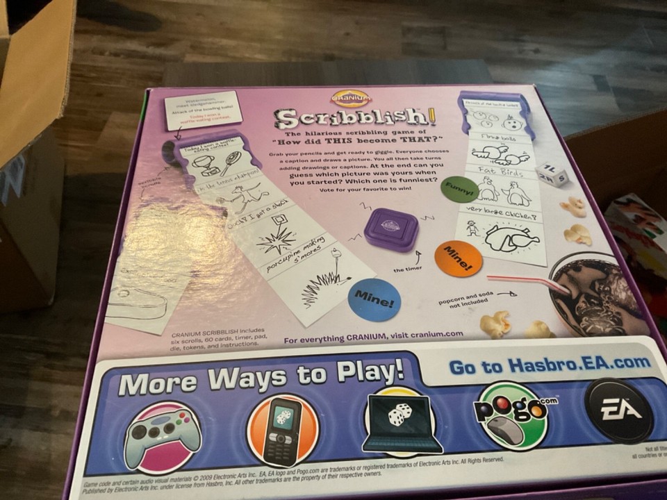Cranium SCRIBBLISH Board Game Hasbro 4-6 players Age 8+ Family Game | eBay