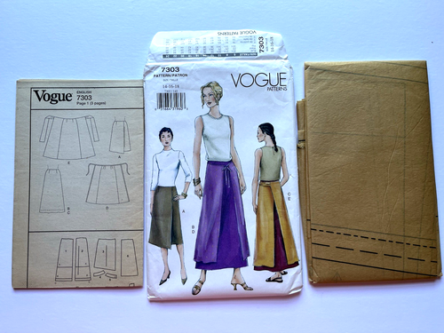 VOGUE 7303 Sz 12-14-16 Misses' Skirt & Overskirt Very Easy UNCUT | eBay