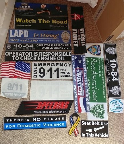 LAPD Los Angeles bumper stickers Ford Crown Victoria Chevrolet Caprice ...