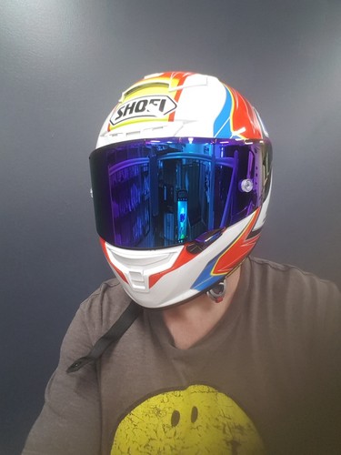 Shoei helmet visor NXR2 X spirit Pro chrome blue Tint CWR-F2 | eBay ...