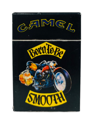 Vintage Camel Biker Born To Be Smooth Fliptop Lighter Joe Camel HTF ...