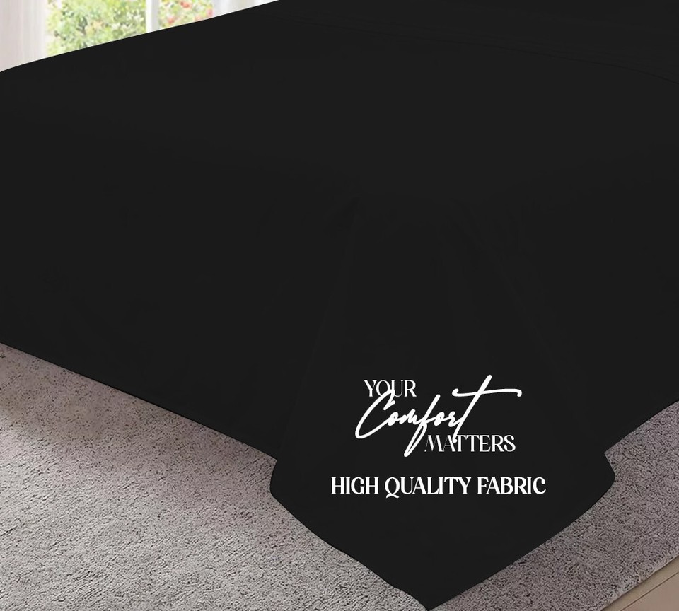 Luxury Flat Sheets Egyptian Cotton 200TC Hotel Quality Single Double ...