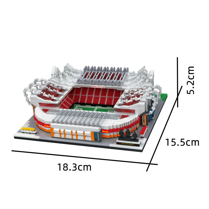 Old Trafford Football Stadium MOC-10272 Replica Model 6300 Pieces ...