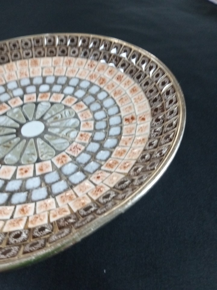 Vintage MCM Decorative 8” + Mosaic Tile Plate 1960s | eBay
