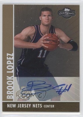 2008-09 Topps Co-Signers Rookie Rookie Gold Auto /25 Brook Lopez #110 ...