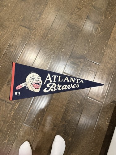 Vintage Atlanta Braves Pennant 1969 MLB Screaming Indian Chief Logo | eBay