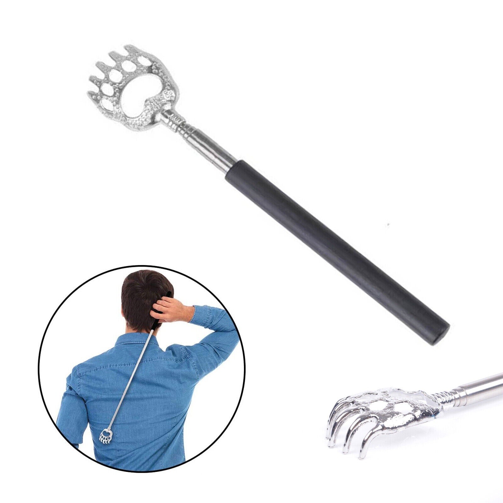 Extendable Back Scratcher Metal Claw Telescoping Backscratcher Massager ...
