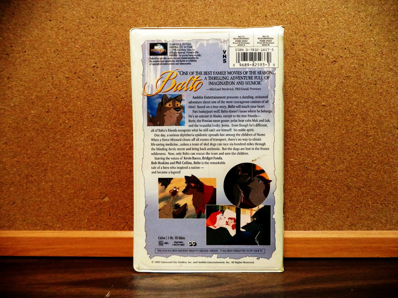 BALTO (VHS 1995) A STEVEN SPEILBERG PRODUCTION, MUSIC BY STEVE WINWOOD ...
