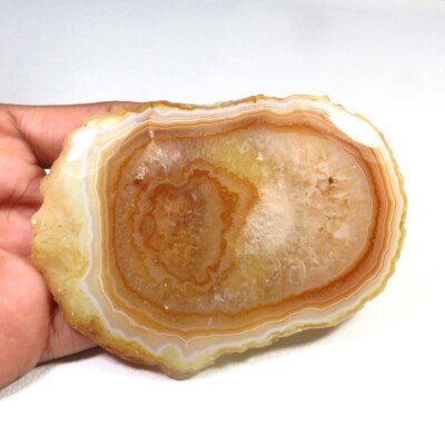 Dyed Brown Slice Gemstone 499 Cts Natural Slice Geode Agate Cabochon ...