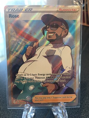 Rose Trainer 071/072 Ultra Rare Full Art Shining Fates Pokemon TCG NM ...