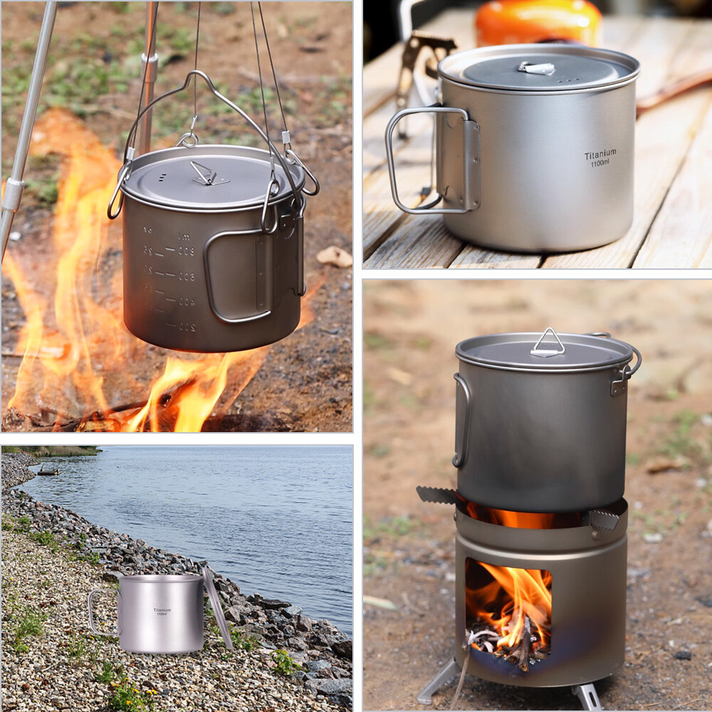 Camping Pot Backpacking Pot with Lid and Folding Handles for Q3S3 | eBay