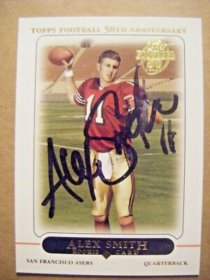 ALEX SMITH signed RC 49ers UTAH UTES 2005 Topps football card AUTO ...
