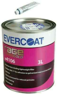 1x EVERCOAT RAGE GOLD Premium Easy Sanding Lightweight Body Filler 3L ...