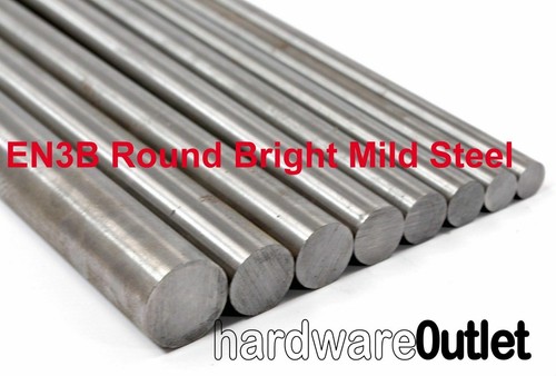 EN3B BRIGHT Mild Steel ROUND BAR Rod Engineering Welding Metal Bandsaw ...