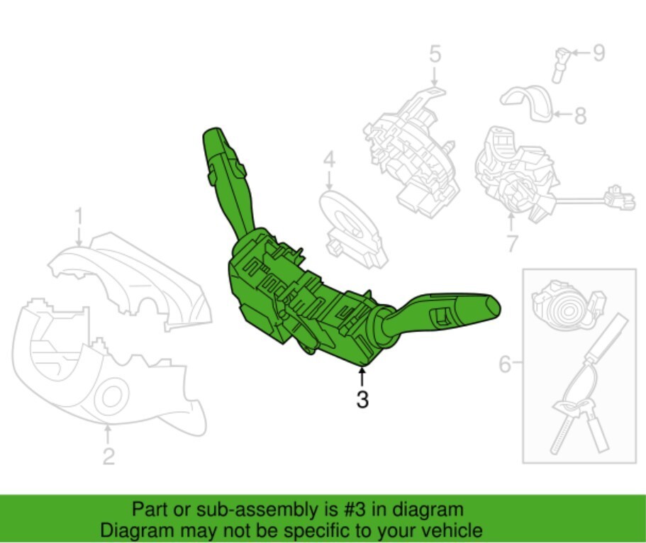 GENUINE⭐MULTIFUNCTION SWITCH FOR 2015-2019 HYUNDAI SONATA # 93401-C2500 ...