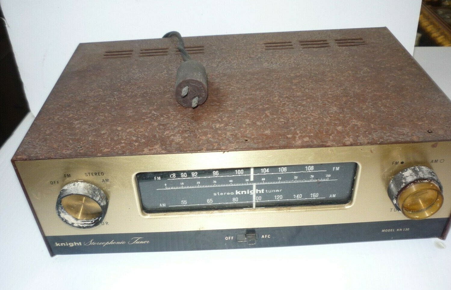 Rare Vintage Knight Stereophonic "Bantam" tube am/fm TUNER KN130 | eBay
