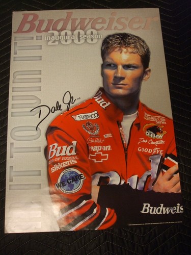 DALE EARNHARDT JR 1999 NASCAR Official Budweiser Poster New old Stock ...