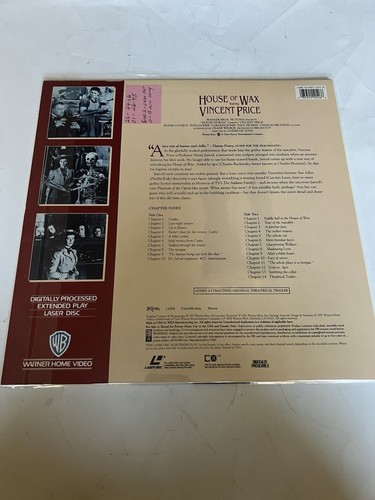 House of Wax Laserdisc 1953 Vincent Price Charles Bronson Horror Tested ...