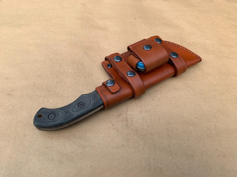 TOM BROWN TRACKER T1 TBT-010 CUSTOM LEATHER SHEATH(SHEATH ONLY) READ ...