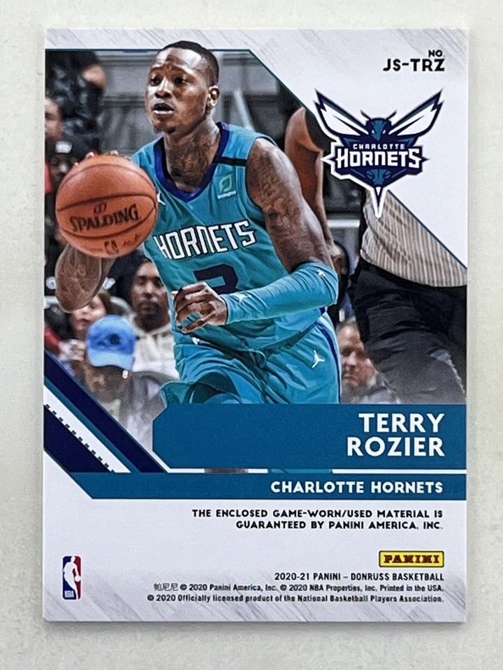Terry Rozier 2020-21 Panini Donruss Jersey Series #JS-TRZ NBA Hornets ...