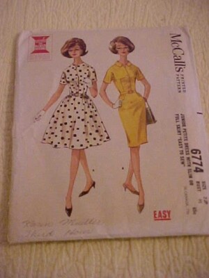1963 McCall's Junior Petite Lady's Dress Pattern 6774 | eBay