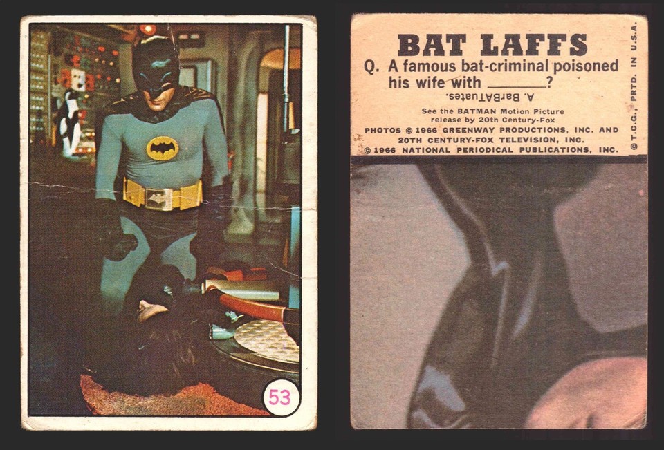 Batman Bat Laffs Vintage Trading Card You Pick Singles #1-#55 Topps ...