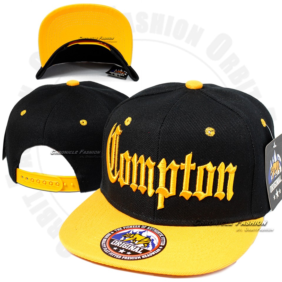 COMPTON Baseball Cap Embroidered Snapback Hat Adjustable Flat Hip Hop ...