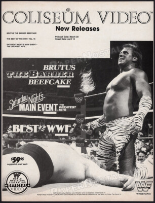 WWF: Brutus The Barber Beefcake__Original 1988 Trade print AD / ADVERT ...