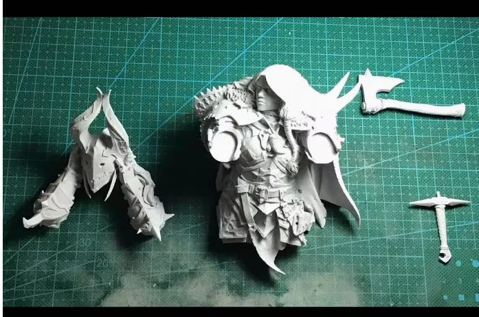 1/10 Resin Figure Bust Female Fantasy Warrior Unassembled Unpainted ...