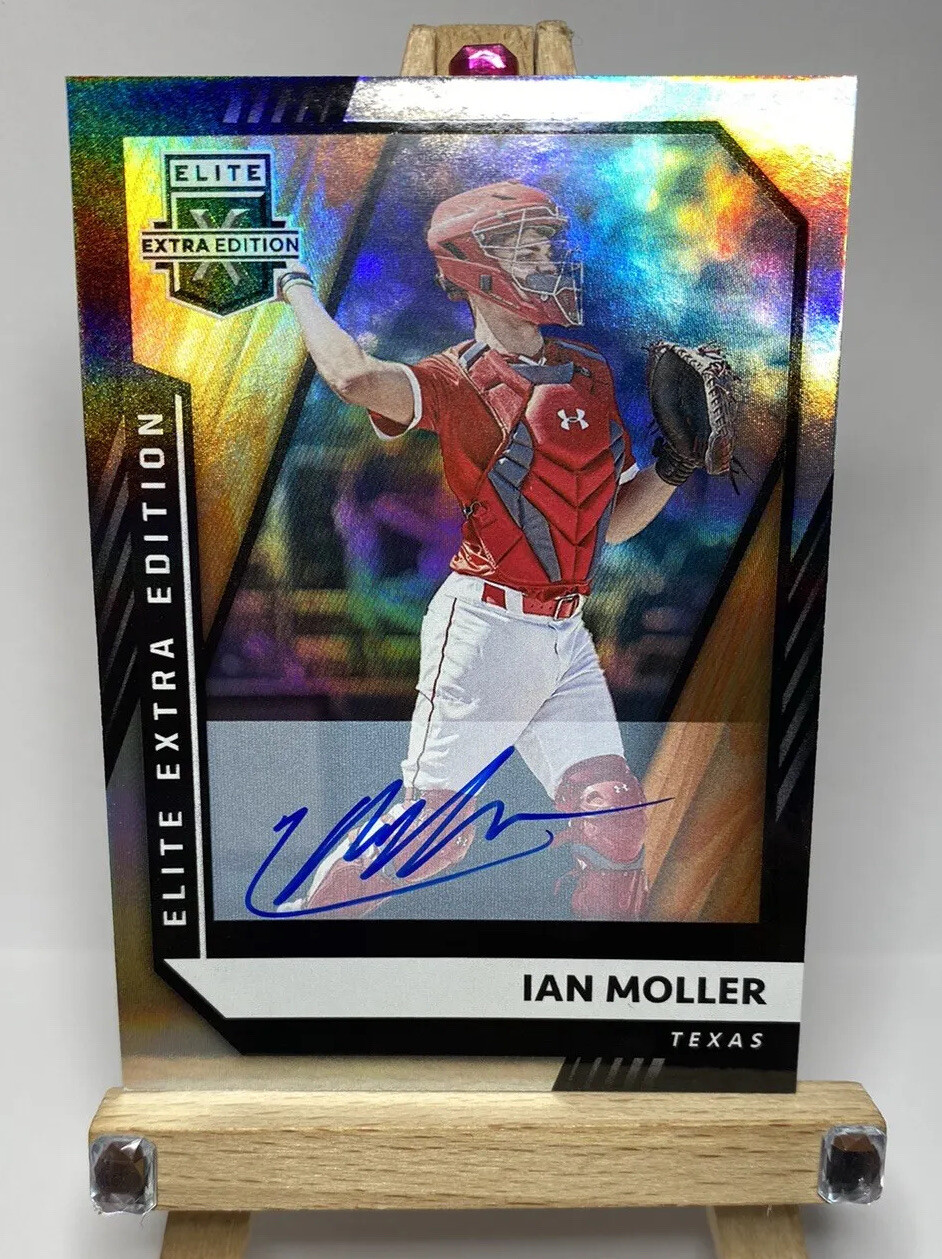IAN MOLLER 2021 Panini Elite Extra Edition Signatures #77 Texas Rangers ...