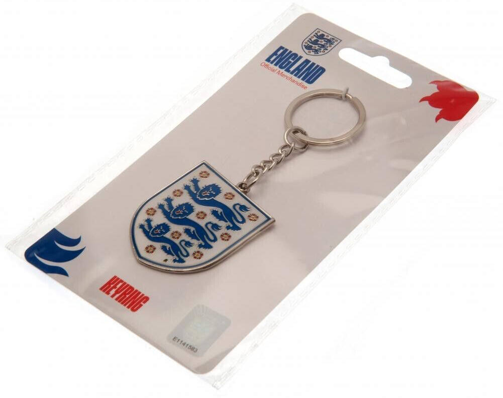 England FA Crest Keyring Official Merchandise Three Lions Football Gift ...