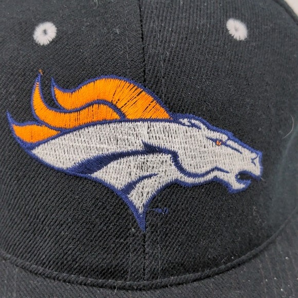Vintage Denver Broncos NFL Wool Blend Black Strapback Hat Cap New ...