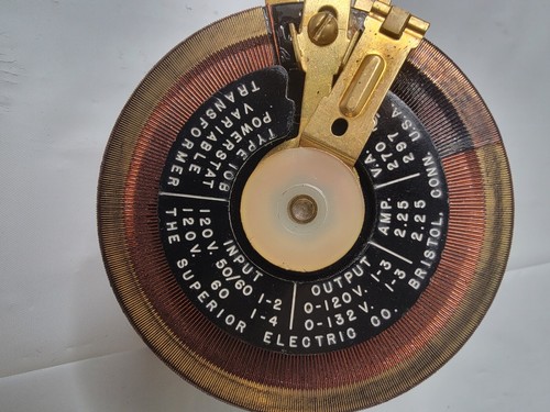 SUPERIOR ELECTRIC POWERSTAT 10B VARIABLE TRANSFORMER 120V INPUT 0-132V ...
