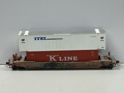 Weathered HO Scale - Southern Pacific - Gunderson 48’ Husky Stack Well ...