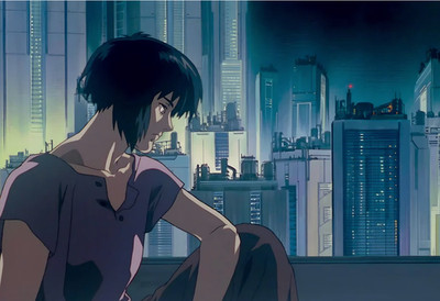 Ghost in the Shell: Motoko sitting cityscape - Art Poster - 19x13 | eBay