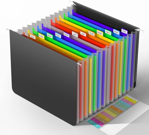 Expanding Hanging File Folders,Plastic Expandable Folder 1 Rainbow | eBay