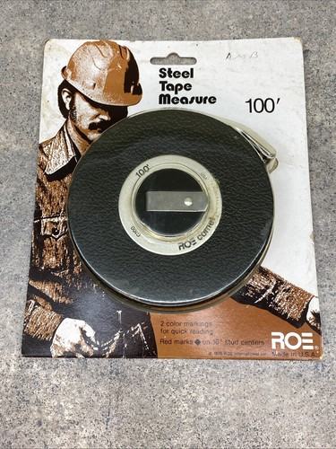 Vintage ROE Comet 100’ Steel Tape Measure C100 New Old Stock 1978 ...