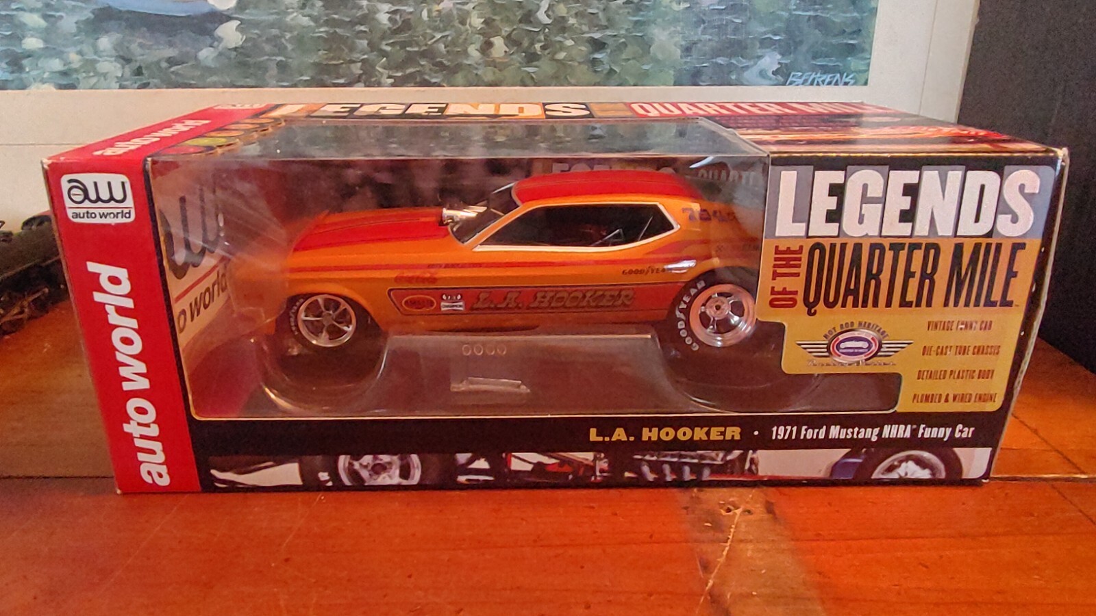 Auto World Legends 1971 Ford Mustang NHRA Funny Car Diecast Scale 1:18 ...