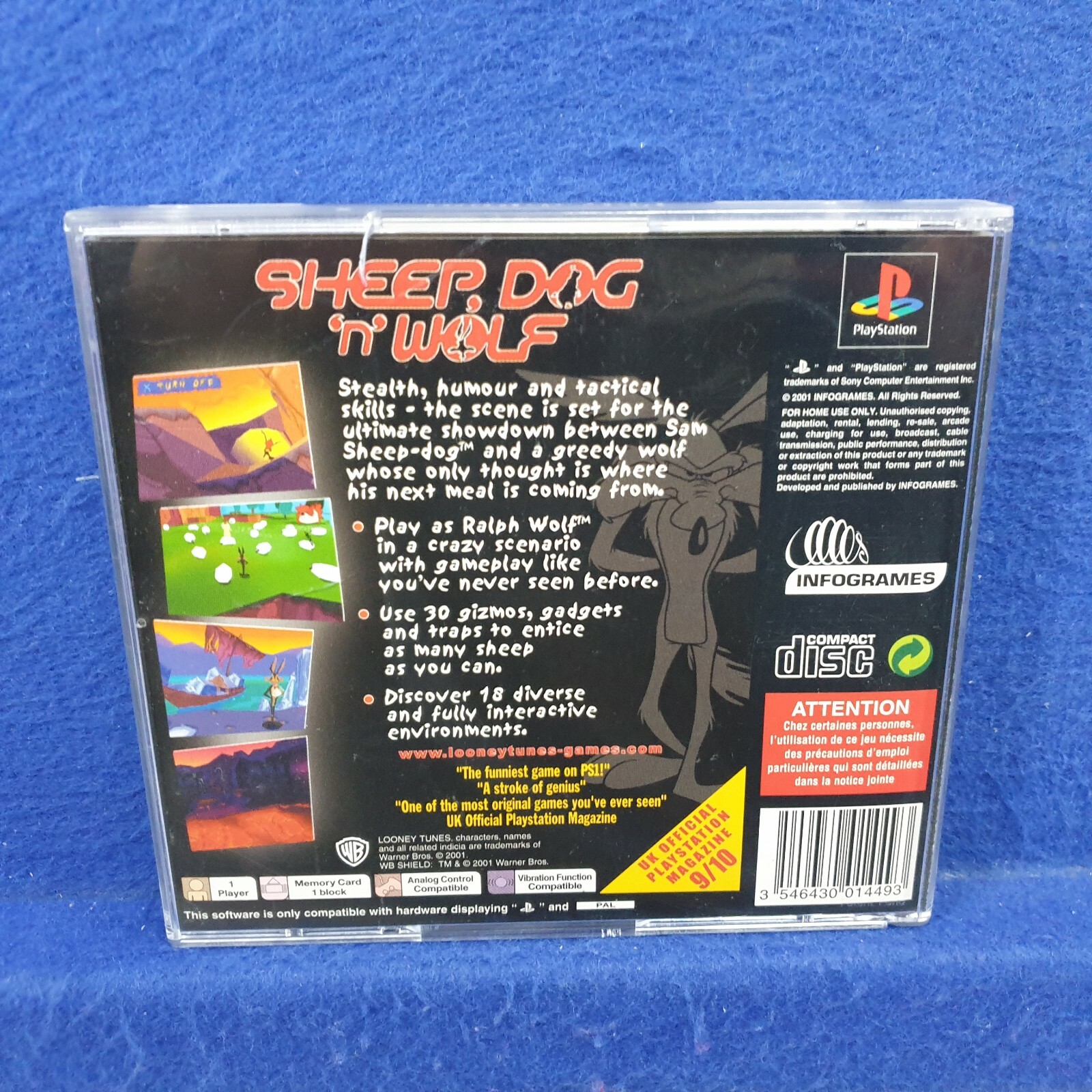 ps1 SHEEP, DOG 'N' WOLF Boxed With Manual Looney Tunes PAL Version ps2 ...