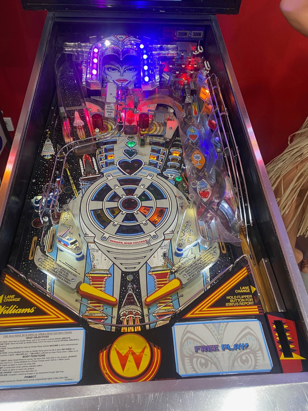 THE MACHINE: BRIDE OF PINBOT PINBALL MACHINE - WILLIAMS PINBALL MACHINE ...