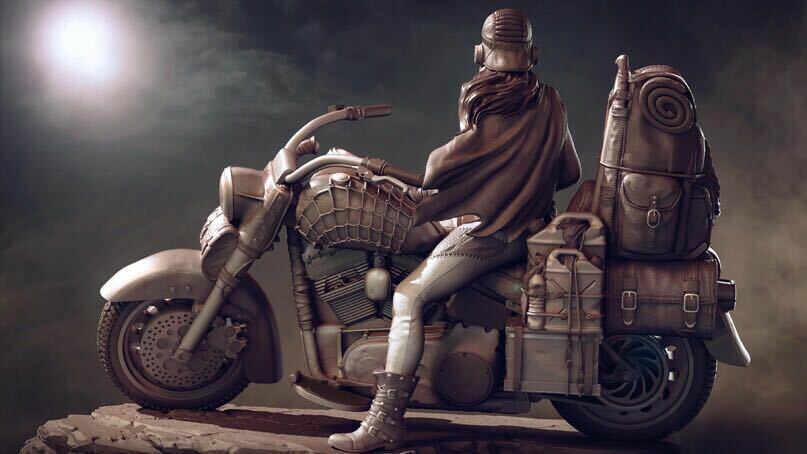 1/24 resin figures model Motorcycle beauty Unassembled Unpainted | eBay