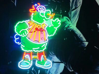 Philadelphia Phillies Phillie Phanatic Bird Lamp Neon Sign Wall Decor ...