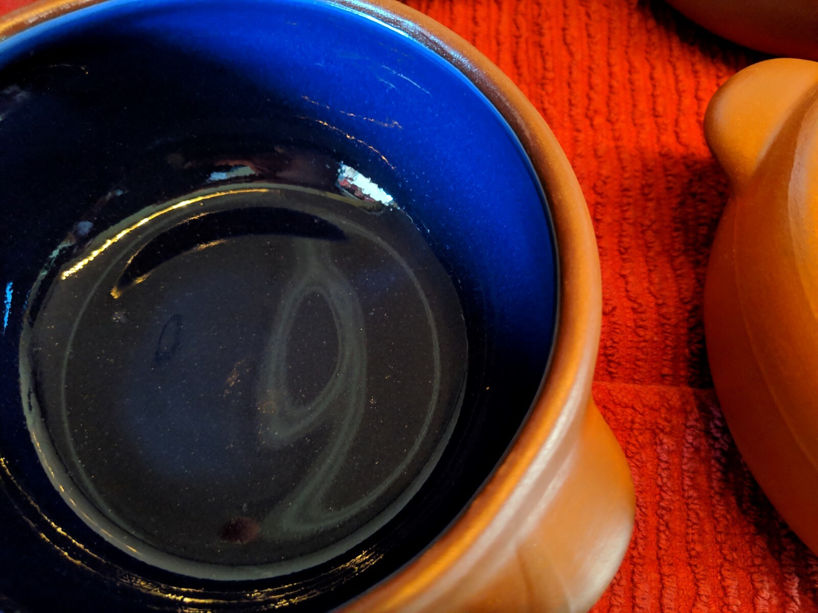 Wellfleet Pottery-Umber China Onion/Chowder Bowls. Set of 10. Deep Blue ...