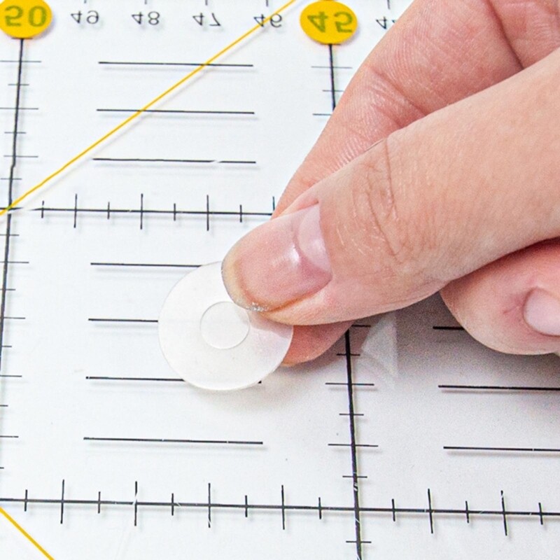Quilting Ruler Convenient Adhesive Rings Skidproof Ruler Grip for ...